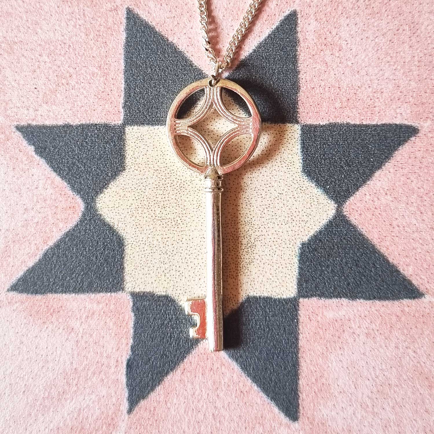 Gold & Silver Key Charm Necklace – Lee Renée – Lee Renée Ltd